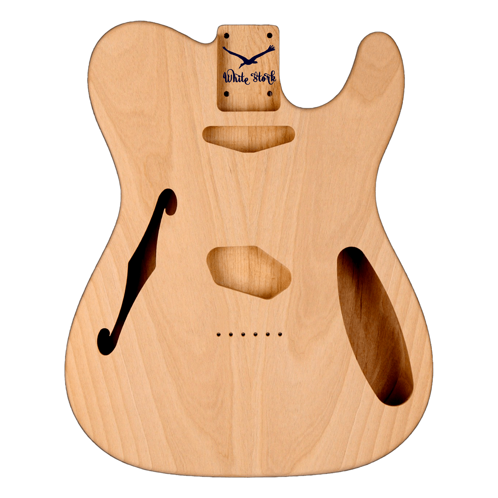 Alder Telecaster Thinline Style Body Unfinished | WhiteStork Guitars