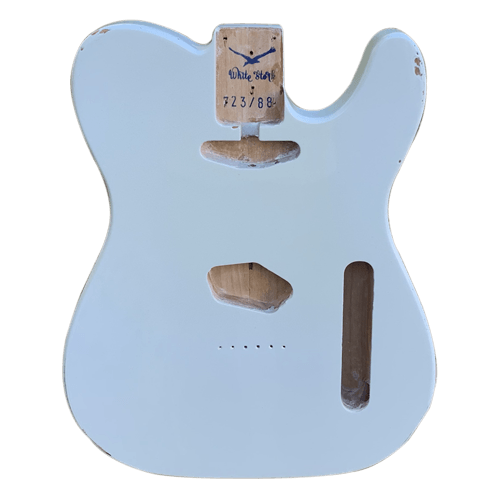 Aged Sonic Blue Telecaster Style Body Nitro Finish | WhiteStork Guitars