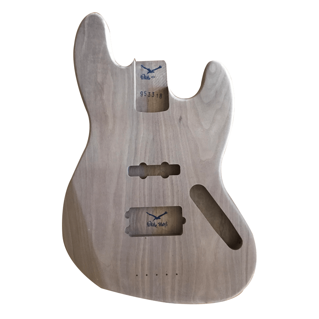 Walnut Jazzbass Style Bass Body Unfinished 953318 | WhiteStork Guitars